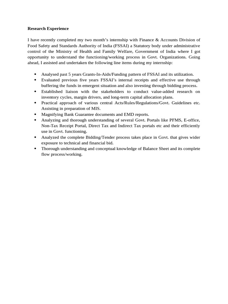 Research Experience | PDF