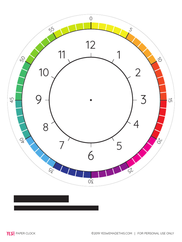 Paper Clock Design Template | PDF