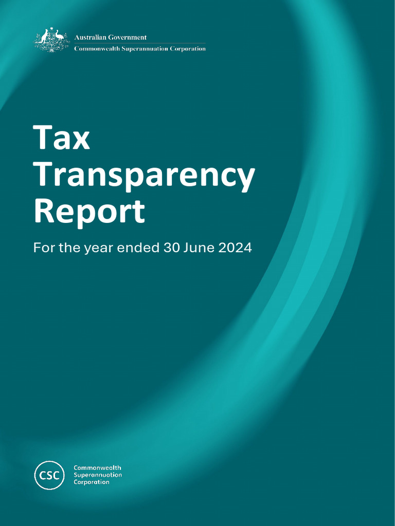 CSC Reort Tax Transparency 2024 | PDF | Taxes | Income Tax