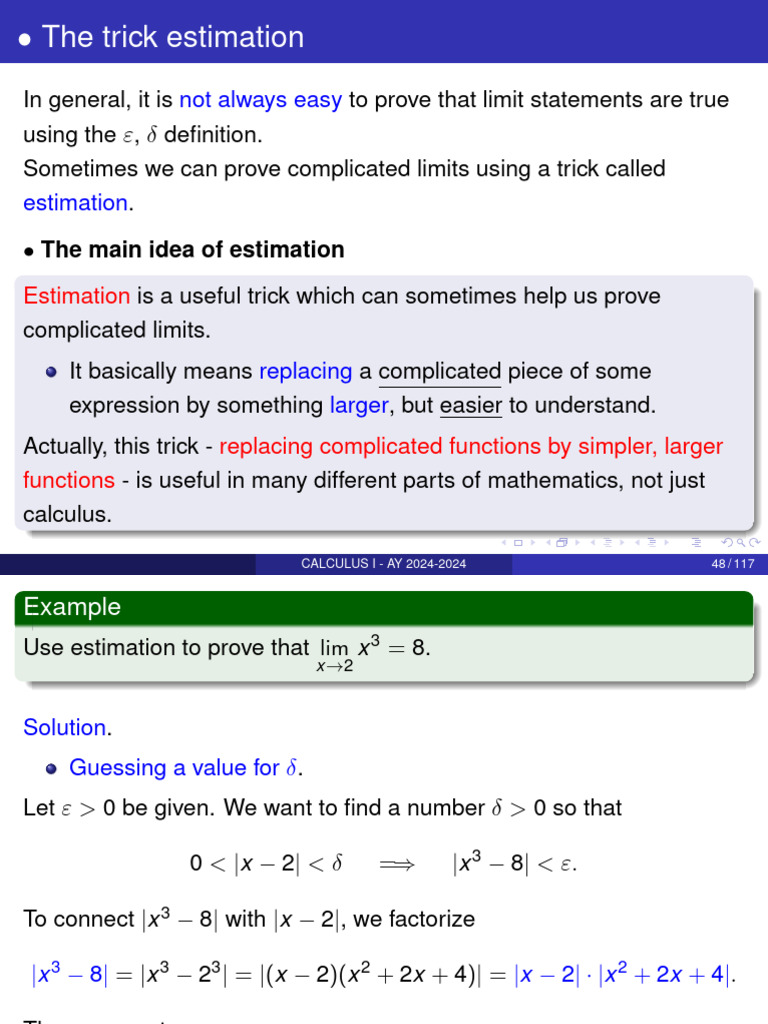 Calculus I 24-25 - Lecture #2 (Printed Version) | PDF | Continuous Function | Function (Mathematics)