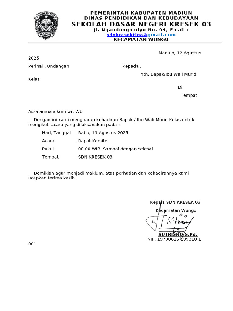 Contoh Undangan | PDF