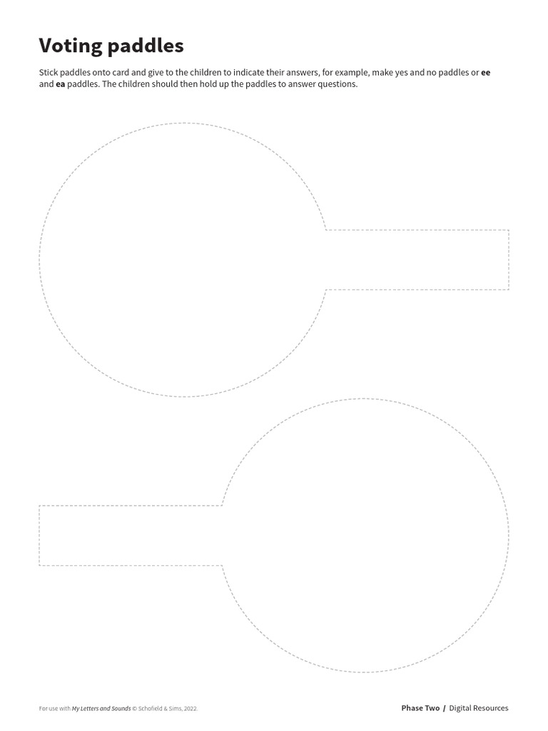My Letters and Sounds Phase Two - Voting Paddles | PDF