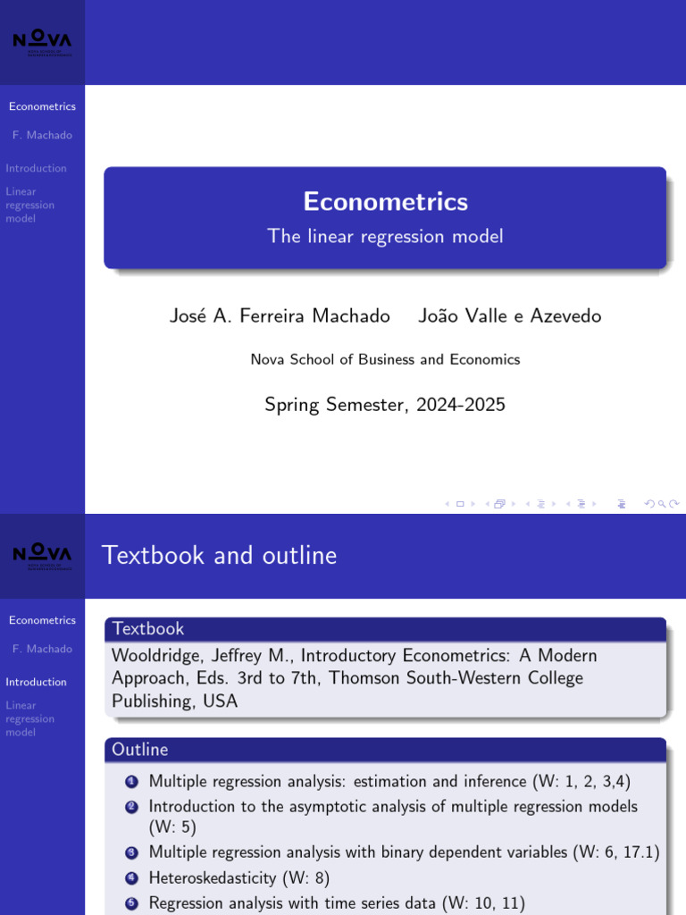 Econometrics: Linear Regression Overview | PDF | Regression Analysis ...