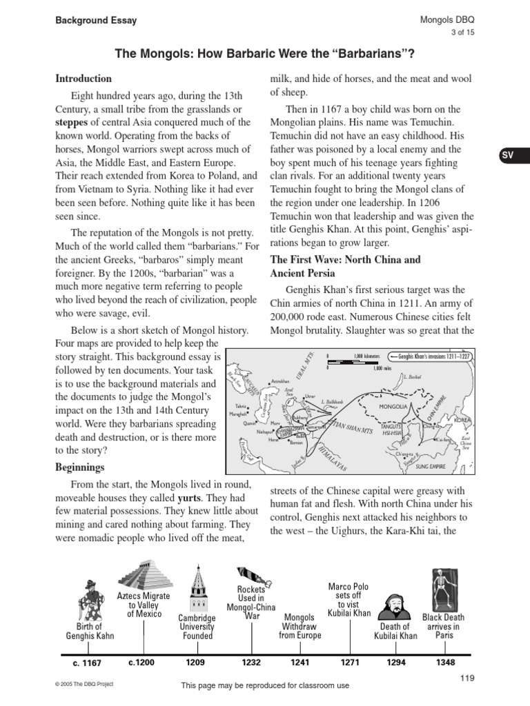 Mongol Conquests: Barbarians or Not? | PDF | Mongol Empire | Genghis Khan