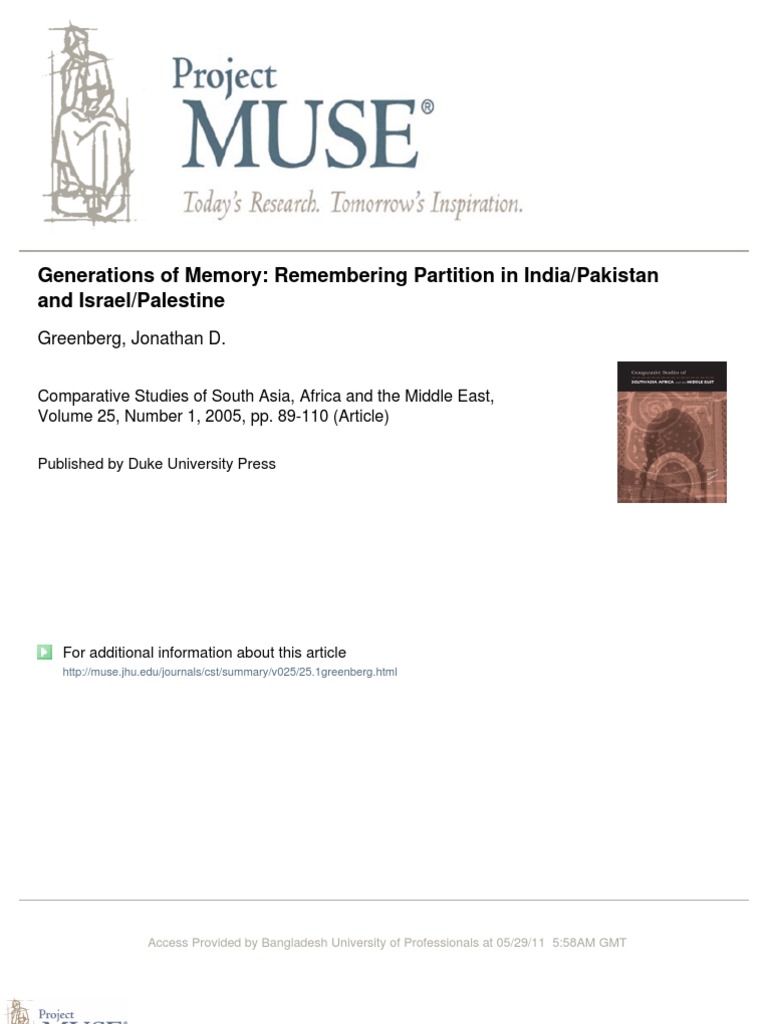 Generations of Memory | PDF | 1948 Palestinian Exodus | Israel