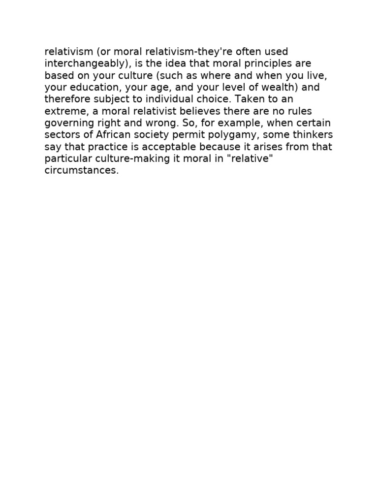 Understanding Moral Relativism Explained | PDF