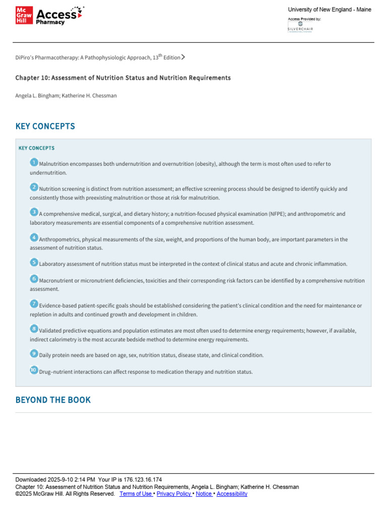 Nutrition Assessment and Requirements Guide | PDF | Malnutrition ...