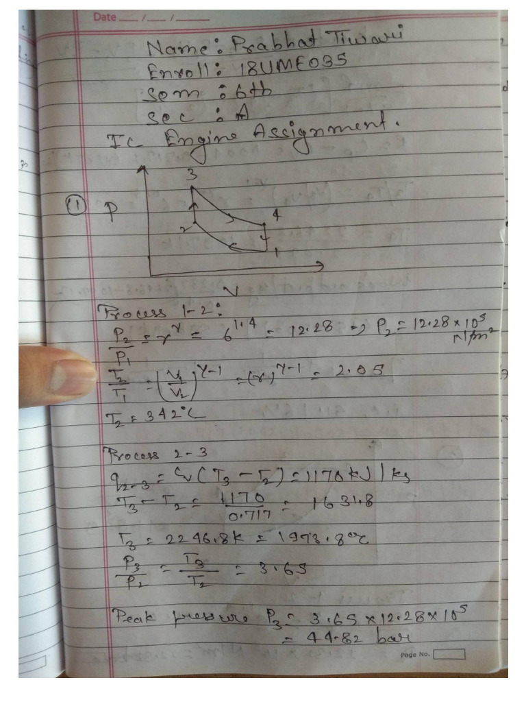 18UME035 IC Engine Assignment . | PDF