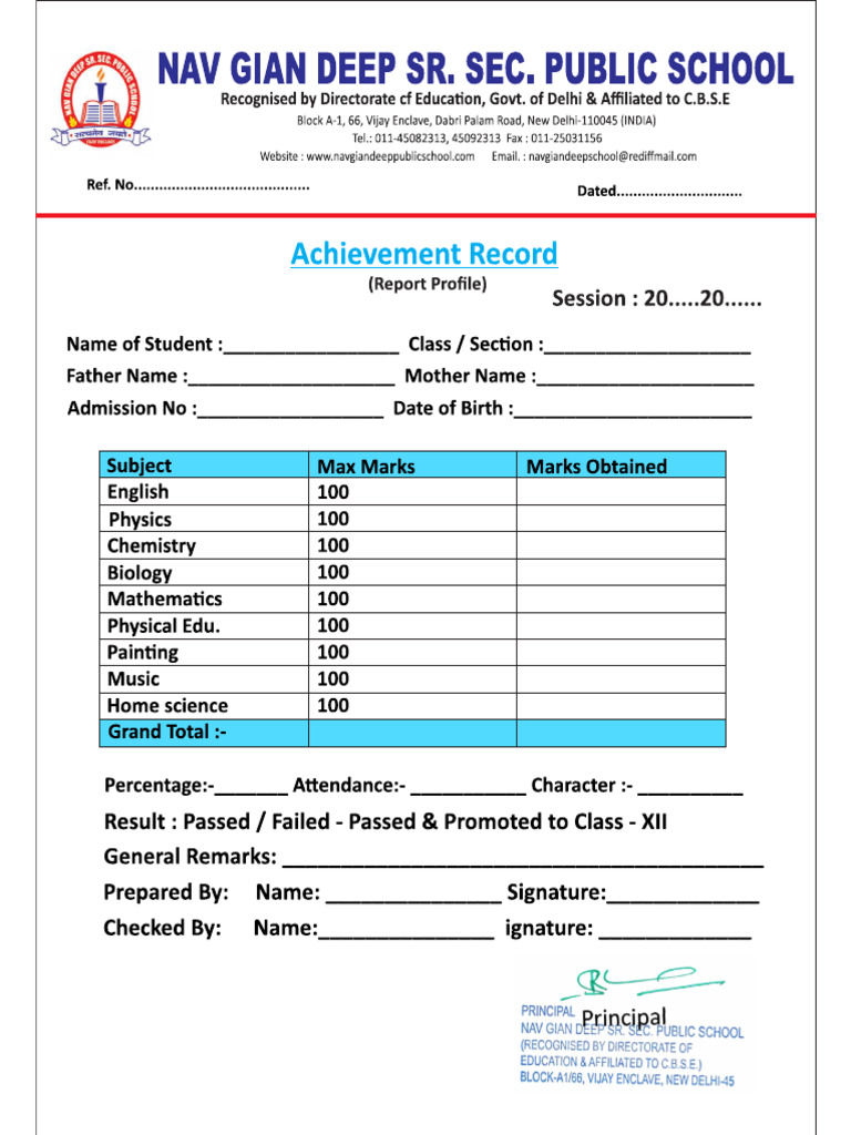 Achievement Record | PDF