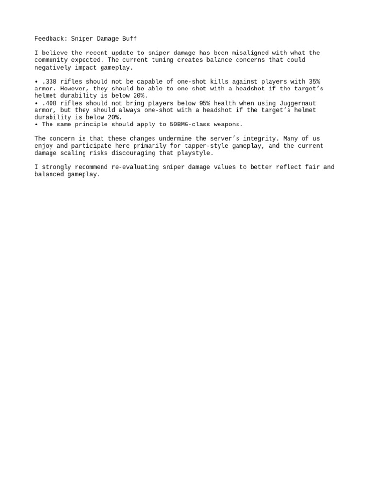 Sniper Damage Feedback Bullets | PDF