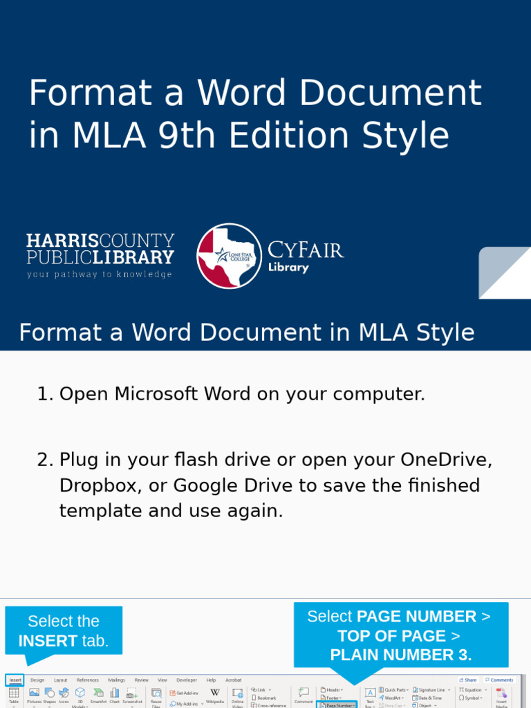 MLA 9 Formatting Guide for Word | PDF | Microsoft Word | Paragraph