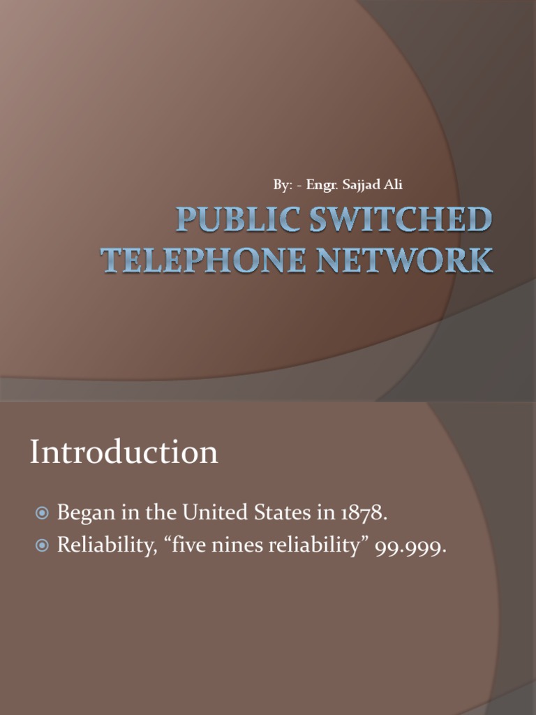 Public Switched Telephone Network | PDF | Telephone Exchange | Public Switched Telephone Network