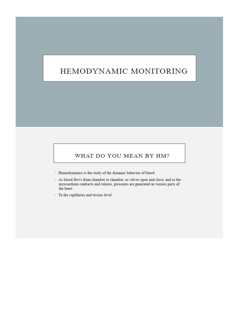 Hemodynamic Monitoring Cardiac Output - 250416 - 223508 | PDF ...