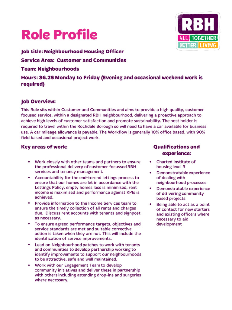Neighbourhood Housing Officer | PDF