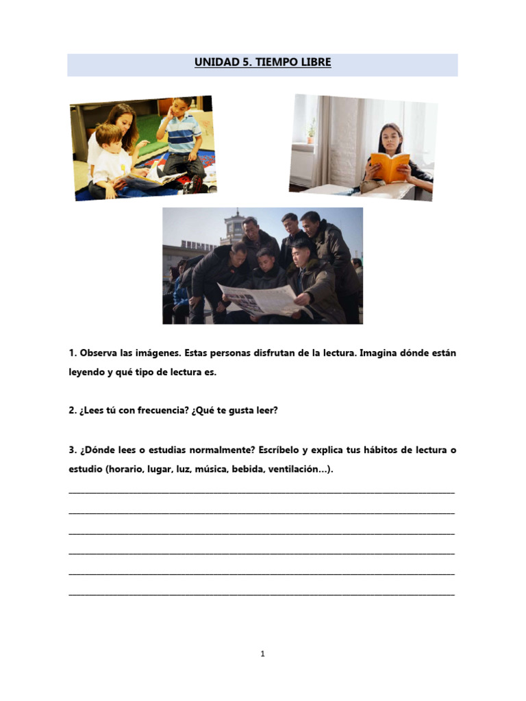 Actividades y Hábitos en el Tiempo Libre | PDF | Don Quijote