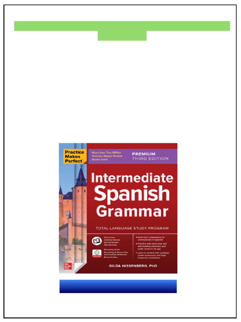 Intermediate Spanish Grammar Gilda Nissenberg Full Access | PDF | Verb ...