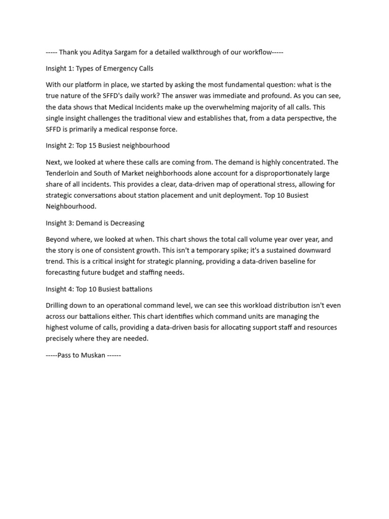 SFFD CaseStudy Script | PDF