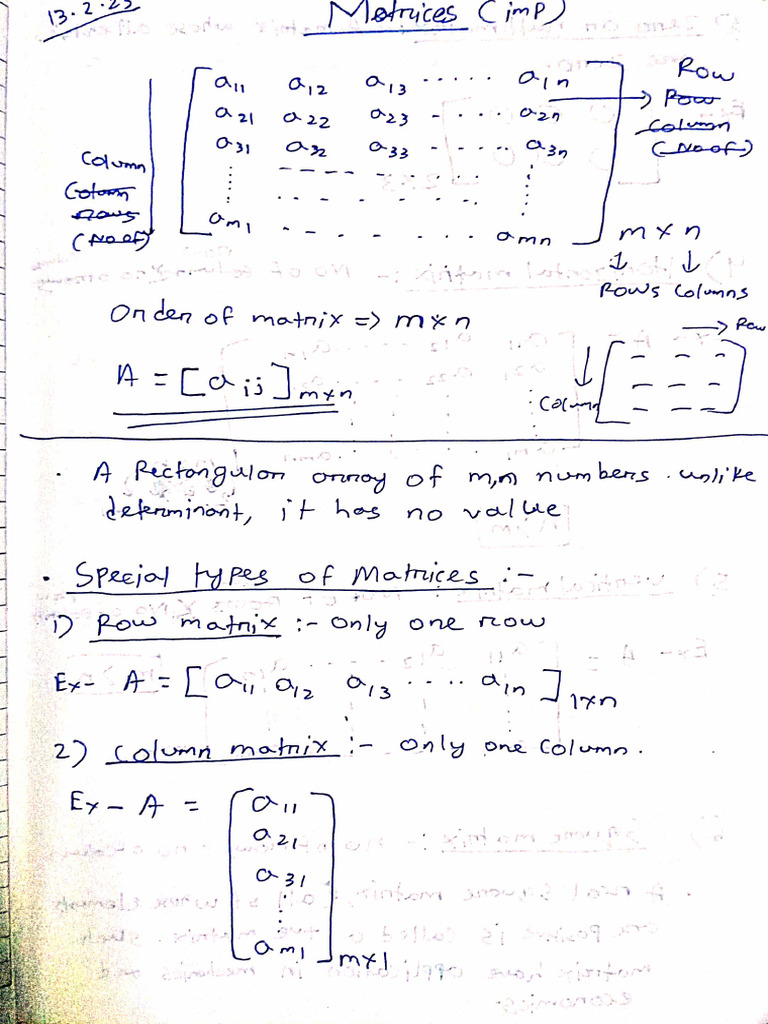 Allen Matrices Notes | PDF