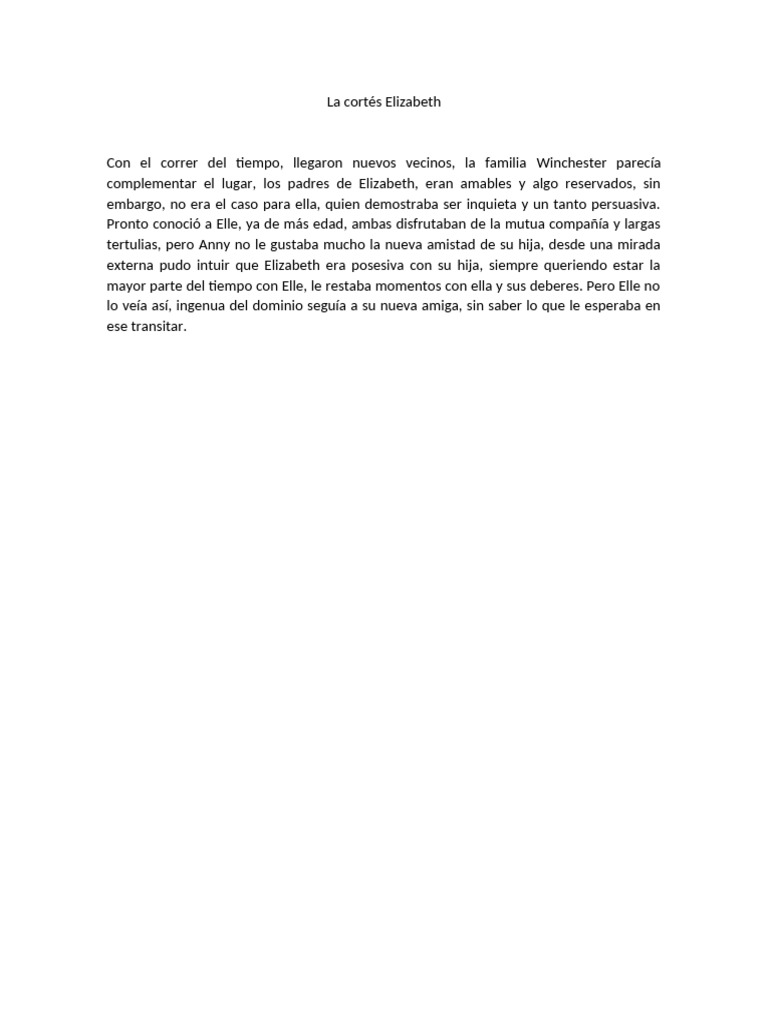 La Cortés Elizabeth | PDF
