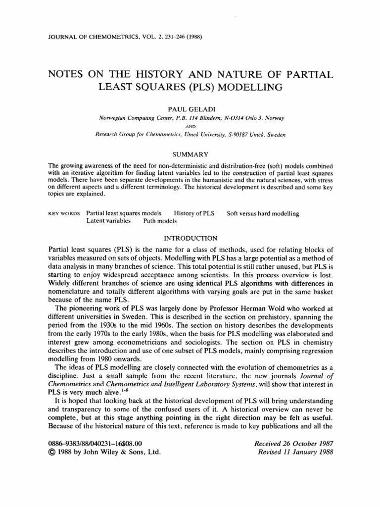 Notes On The History and Nature of Parti | PDF | Principal Component ...
