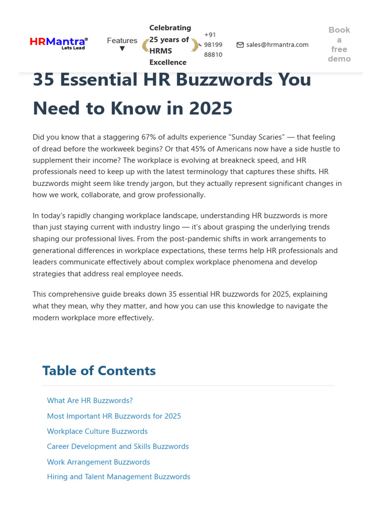 Essential HR Buzzwords for 2025 | PDF | Employment | Employee Retention