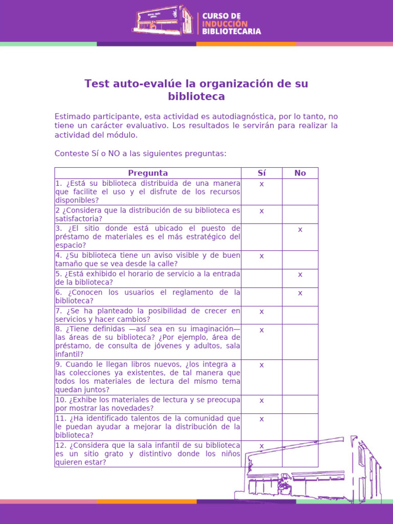 M2 T3 Autoevaluación | PDF | Bibliotecas