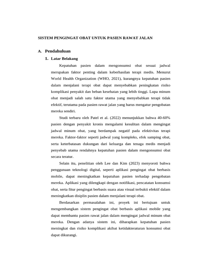 Aplikasi Pengingat Obat untuk Pasien Rawat Jalan | PDF