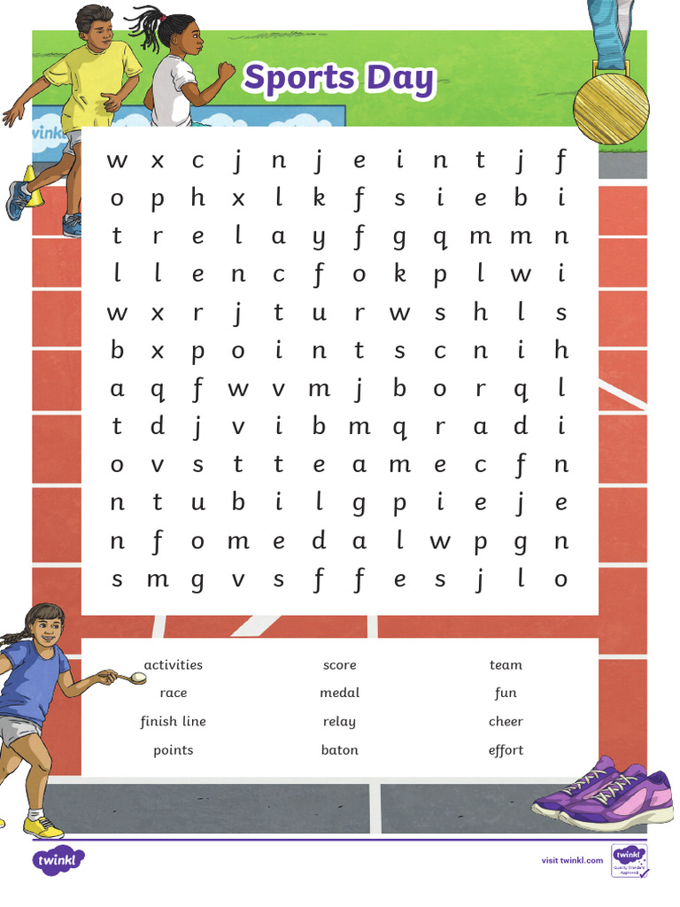 t2 Pe 008 Sports Day Word Search Ver 1 | PDF
