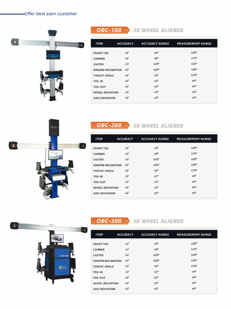 OBC Wheel Alignment Machine Catalog (2025!09!26 06-04-28) | PDF