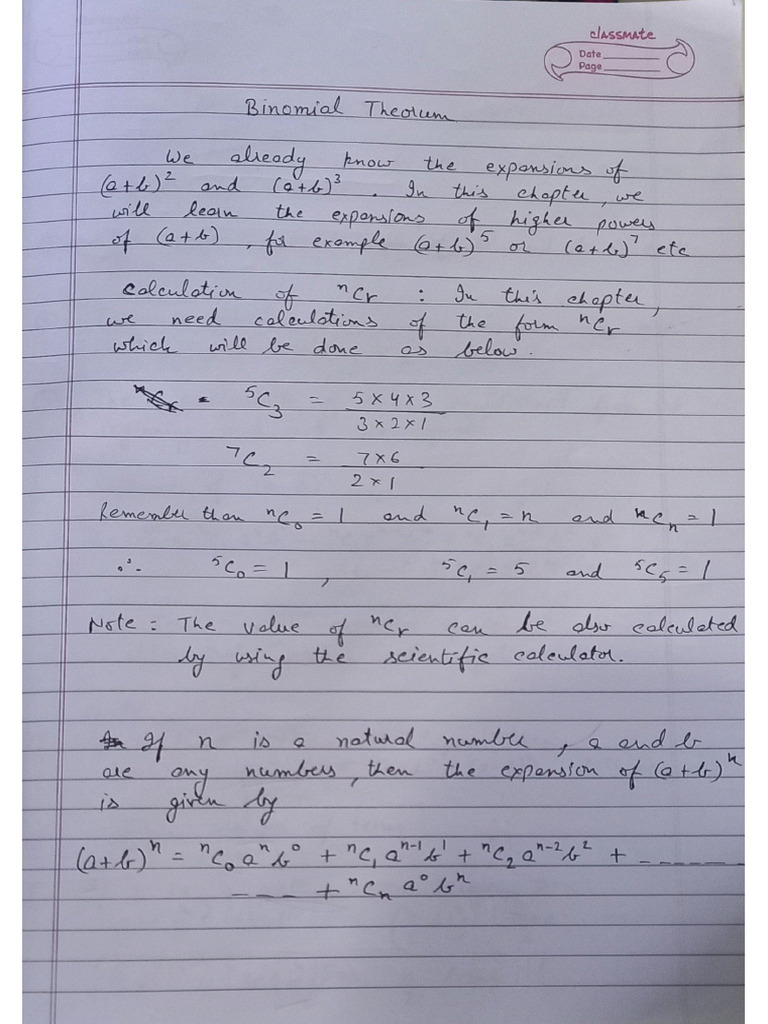 Binomial Theorem | PDF
