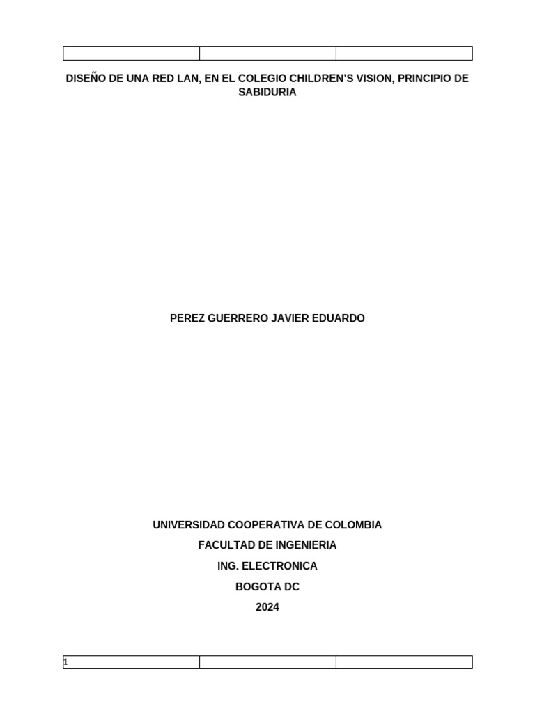 Diseño de Red LAN para Children's Vision | PDF | Red de computadoras ...