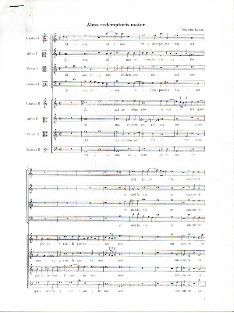 09 Lassus - Alma Redemptoris Mater | PDF