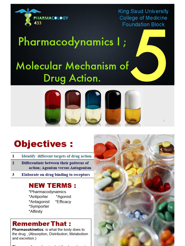 5 - Pharmacodynamics-I - Molecular-Mechanism | PDF | Receptor ...