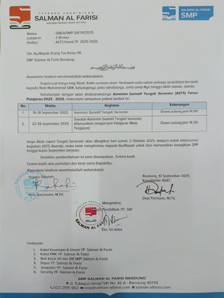 Surat ASTS 7 Fix | PDF