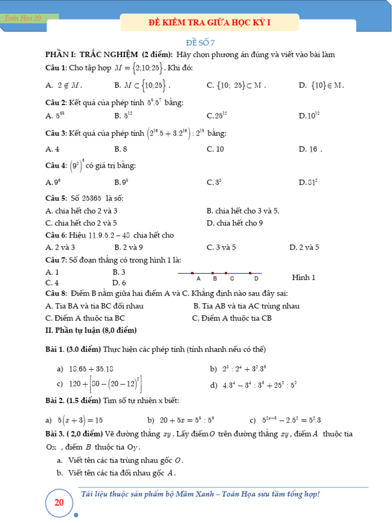 (Document Title) : PH N I: TR C Nghi M) : Câu 1 | PDF