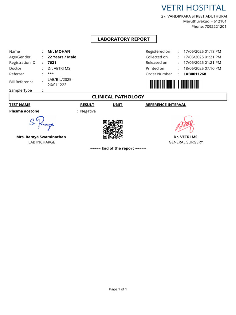 TestReport LAB0011268 | PDF