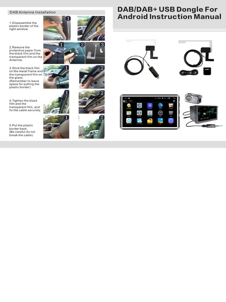 DAB+ USB Dongle For Android Manual | PDF
