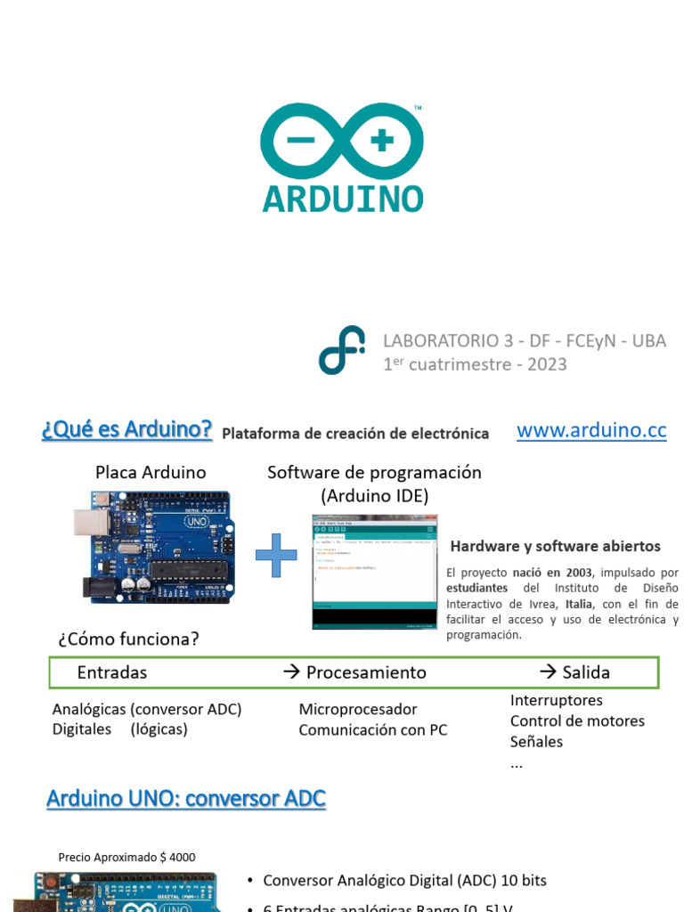 Clase Arduino NT | PDF | Arduino | Electrónica