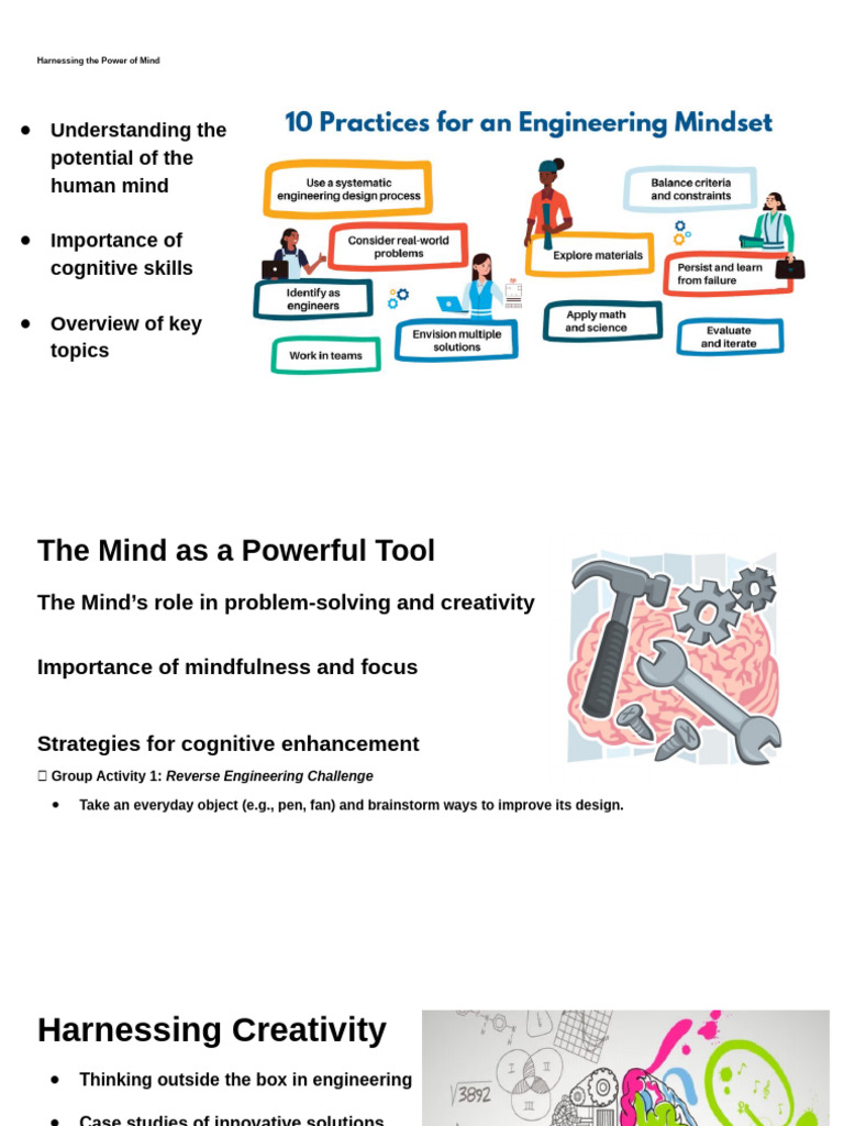 UNIT - 3 (Harnessing Power of The Mind) | PDF