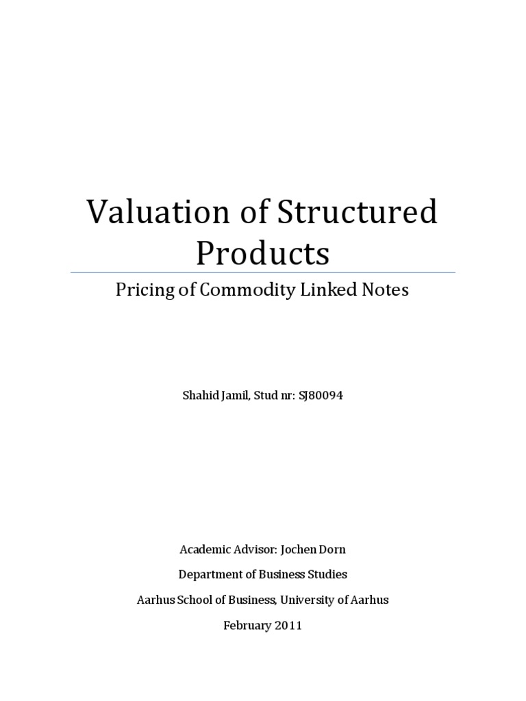 Valuation of Structured Products | PDF | Option (Finance) | Bonds (Finance)
