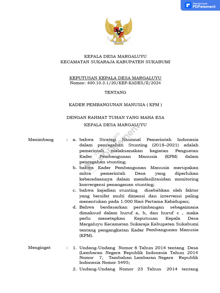 SK-KPM 2024 Stunting | PDF