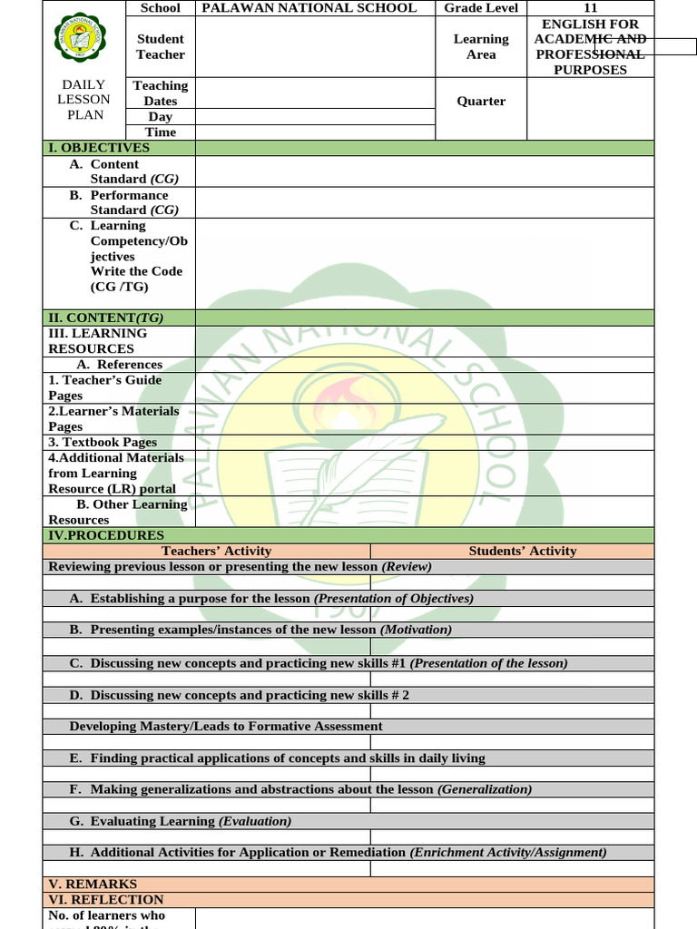 Daily Lesson Plan for Grade 11 English | PDF