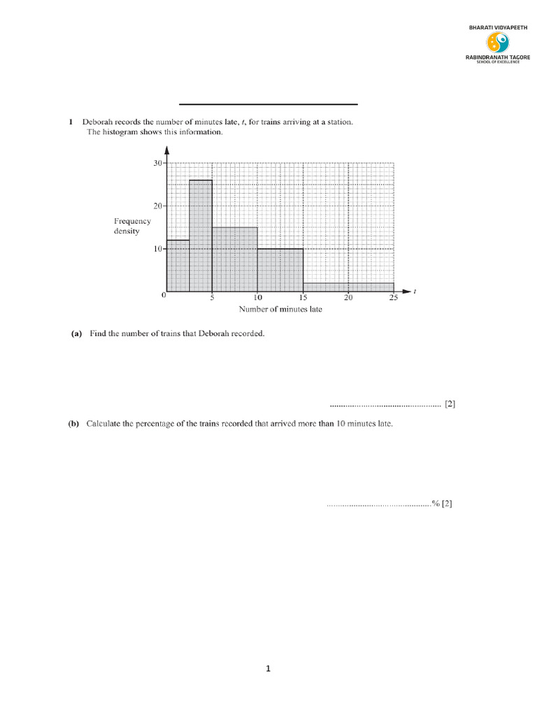 Histogram Worksheet | PDF