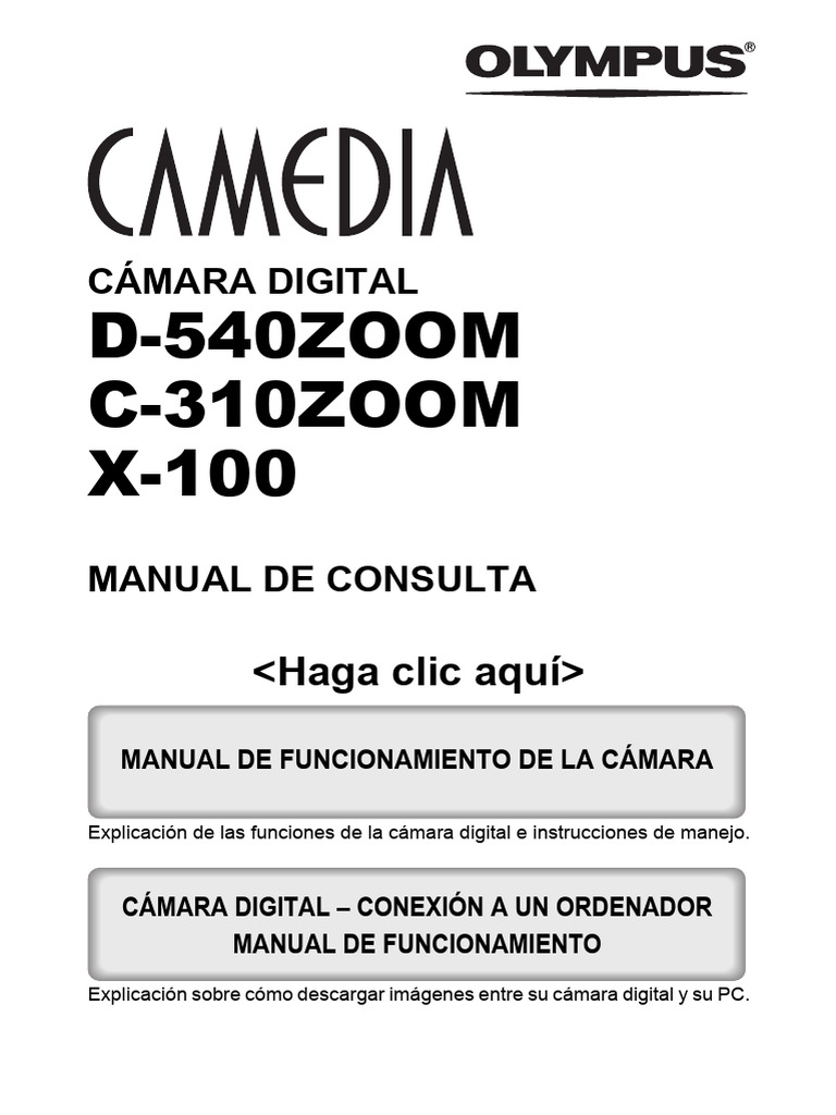 Manual de Uso Cámara Digital Olympus | PDF | Enchufes y tomas de ...