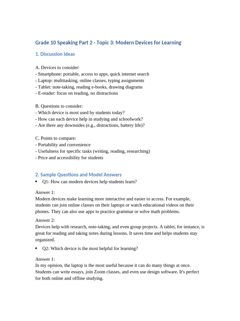 Modern Learning Devices for Students | PDF | Tablet Computer | Laptop