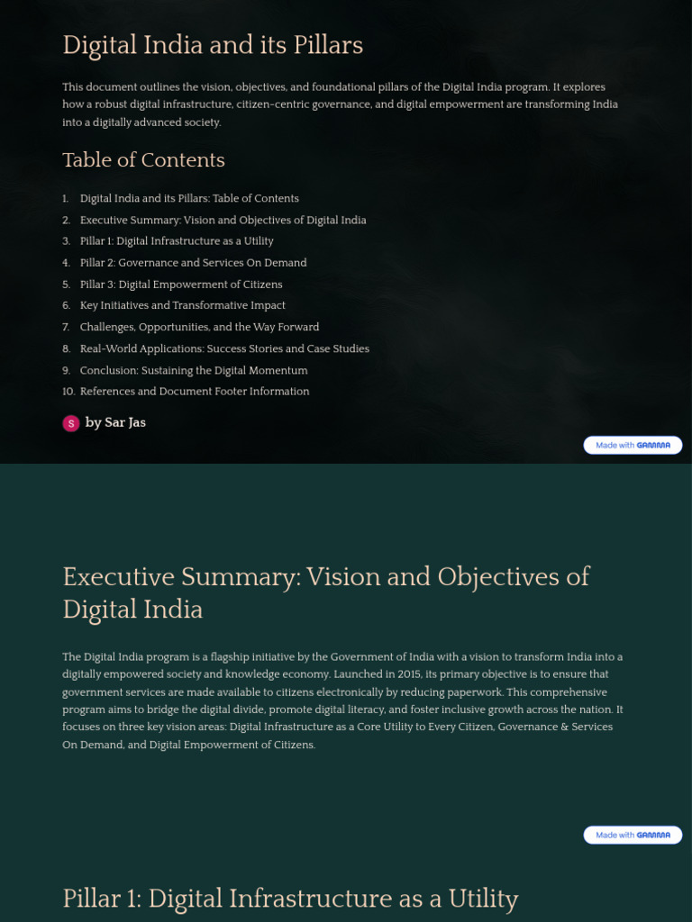 Digital India: Vision and Key Pillars | PDF | Economies