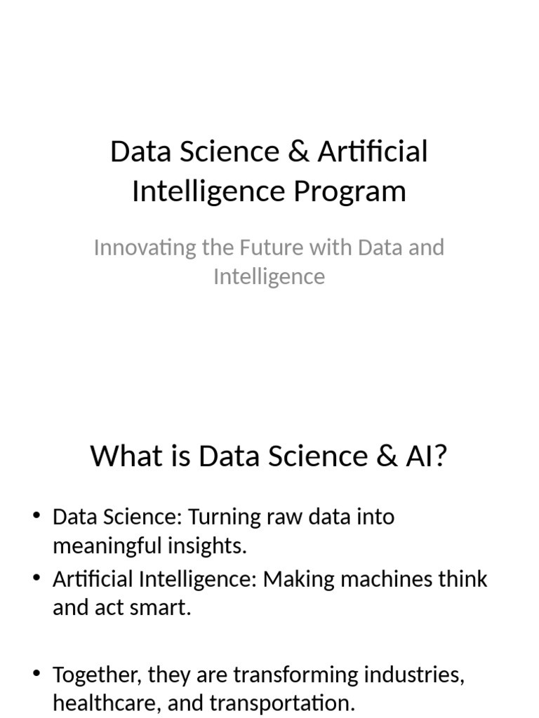 DataScience AI Program Visual | PDF