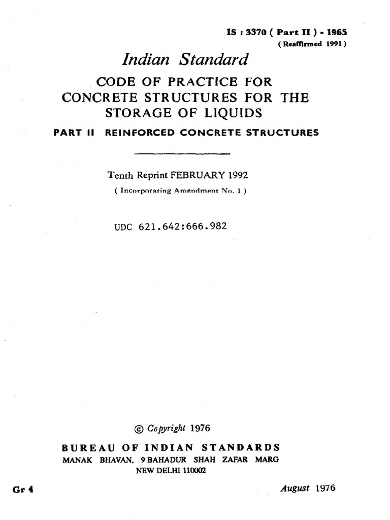 Is 3370 Part 2 | PDF | Strength Of Materials | Stress (Mechanics)