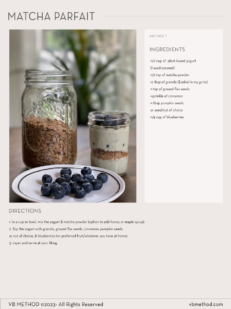 Matcha Parfait | PDF