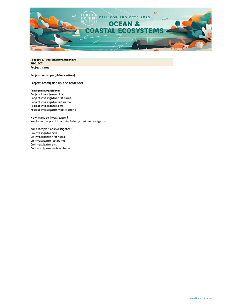Call For Projects Template | PDF | Sustainability | Economies